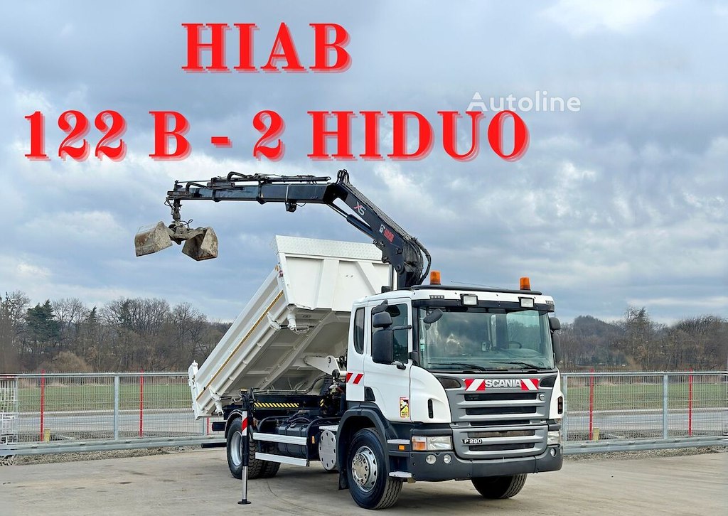 Scania P 280 * HIAB 122 B - 2 HIDUO + FUNK* TOPZUSTAND kiper