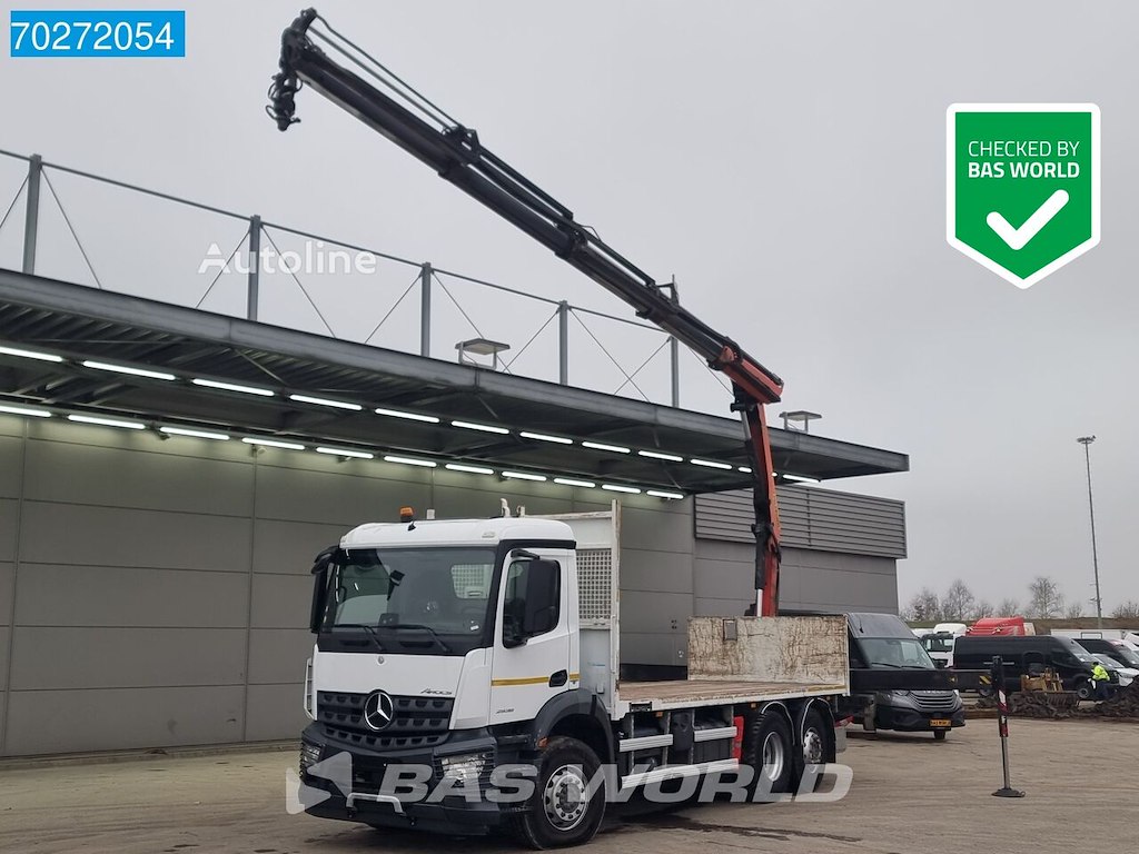 Mercedes-Benz Arocs 2536 6X2 Palfinger PK 16002 Crane Lenkasche Euro 6 kamion s ravnom platformom