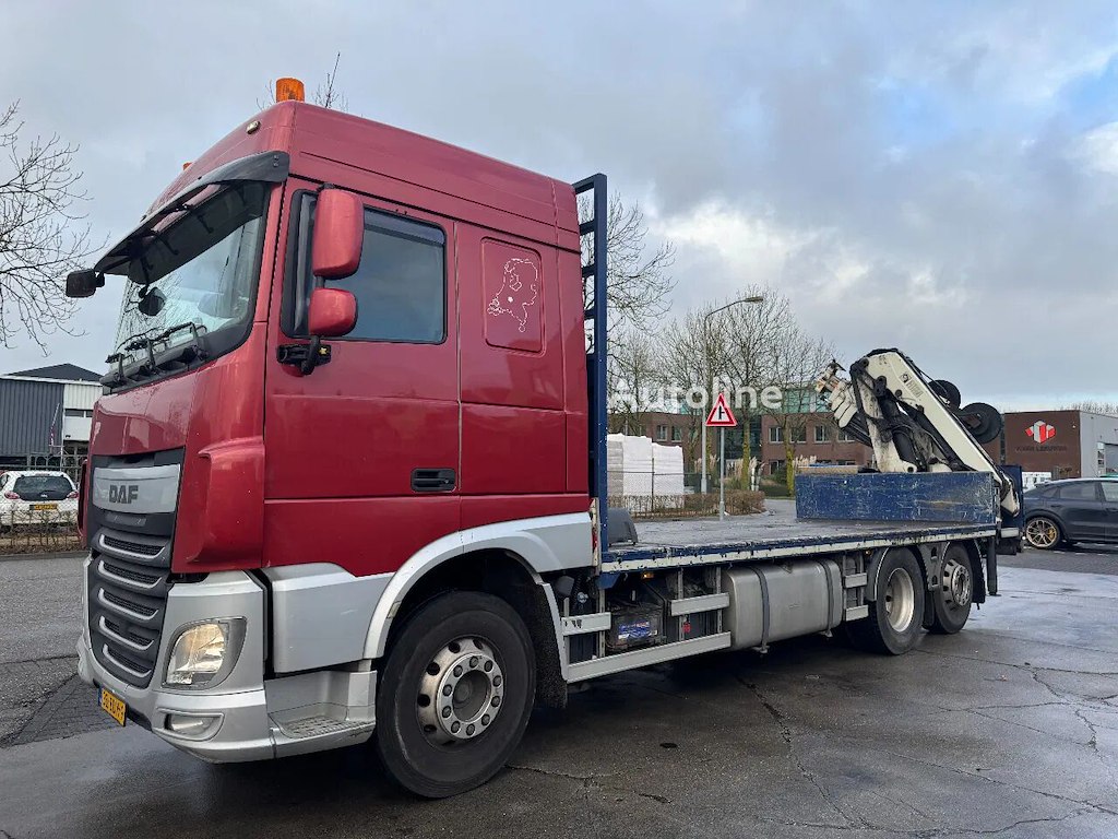 DAF XF 510 6X2 EURO 6 + HIAB 166 HI PRO + REMOTE CONTROL kamion s ravnom platformom