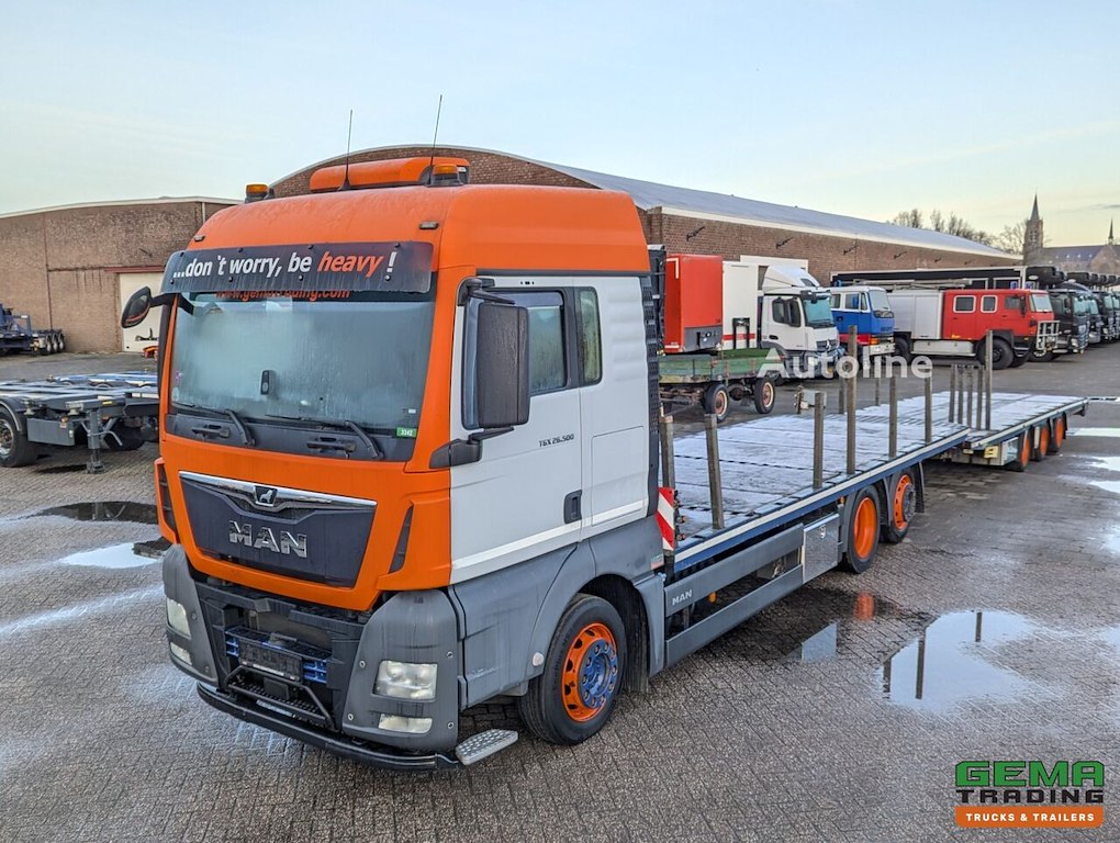 MAN TGX 26.500 6x2/4 LL Euro6 - Retarder + Recker FZ3 3-axle trailer kamion s ravnom platformom