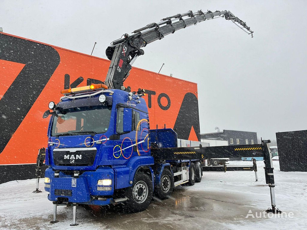 MAN TGS 35.480 8x4*6 COMBI / HIAB 1055E-8+JIB+WINCH / PLATFORM L=637 kamion s ravnom platformom