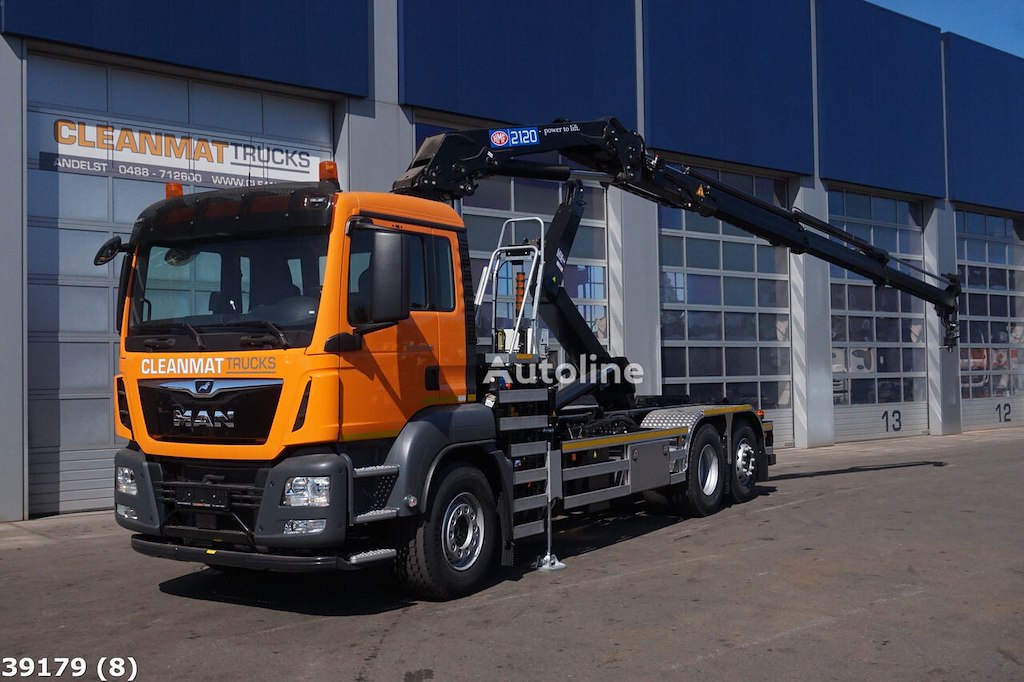 MAN TGS 26.420 HMF 21 ton/meter laadkraan kamion rol kiper