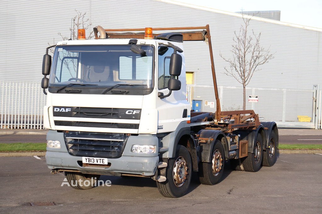 DAF CF85 410 8X4 HUB-REDUCTION HYVA HOOKLOADER (2013) kamion rol kiper