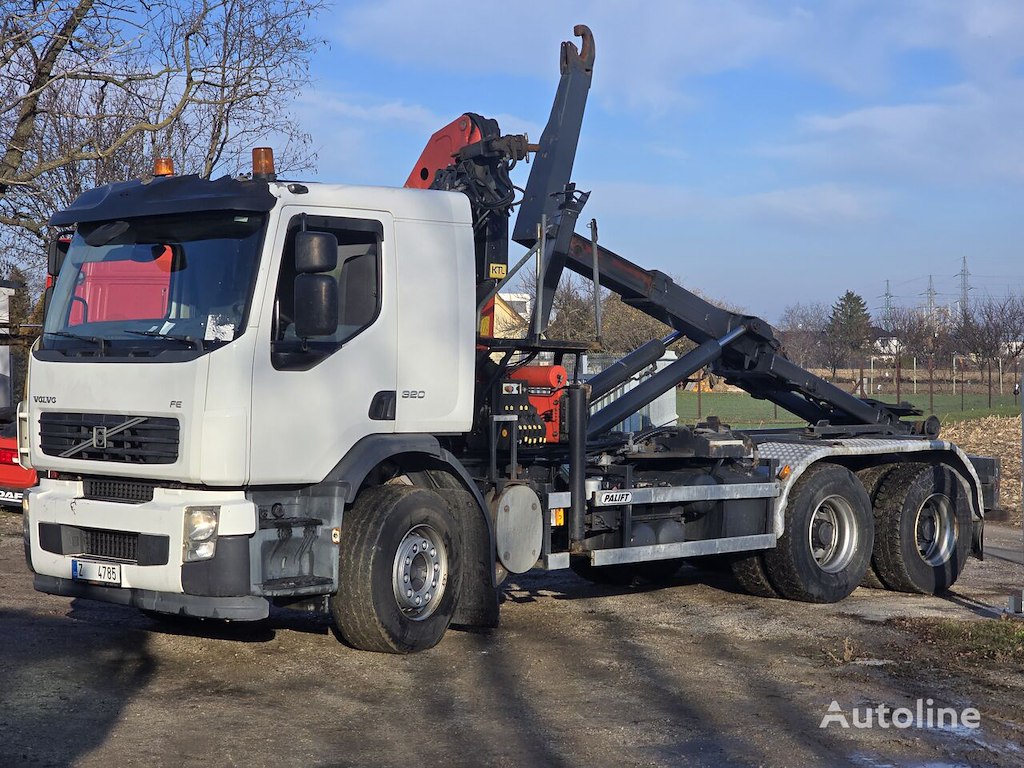 Volvo FE 320 HOOK SYSTEM LITTLE WEELBASE TOP CRANE PALFINGER kamion rol kiper