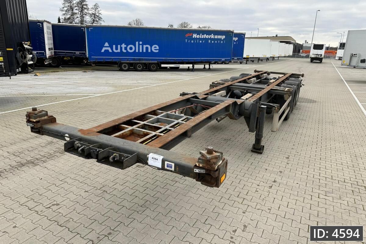 Pacton TXD 339 / Lifting axle / BPW Drum / MOT 30-07-2025 poluprikolica za prevoz kontejnera