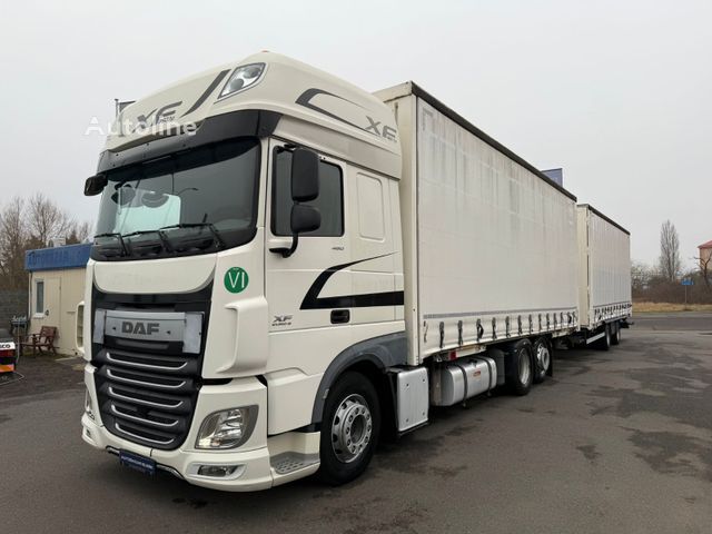 DAF XF 106.460 SSC kamion sa klizna zavesa cerada + prikolica sa kliznom ceradom