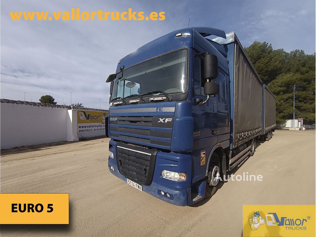 DAF FA XF 105.460 kamion sa klizna zavesa cerada + prikolica sa kliznom ceradom