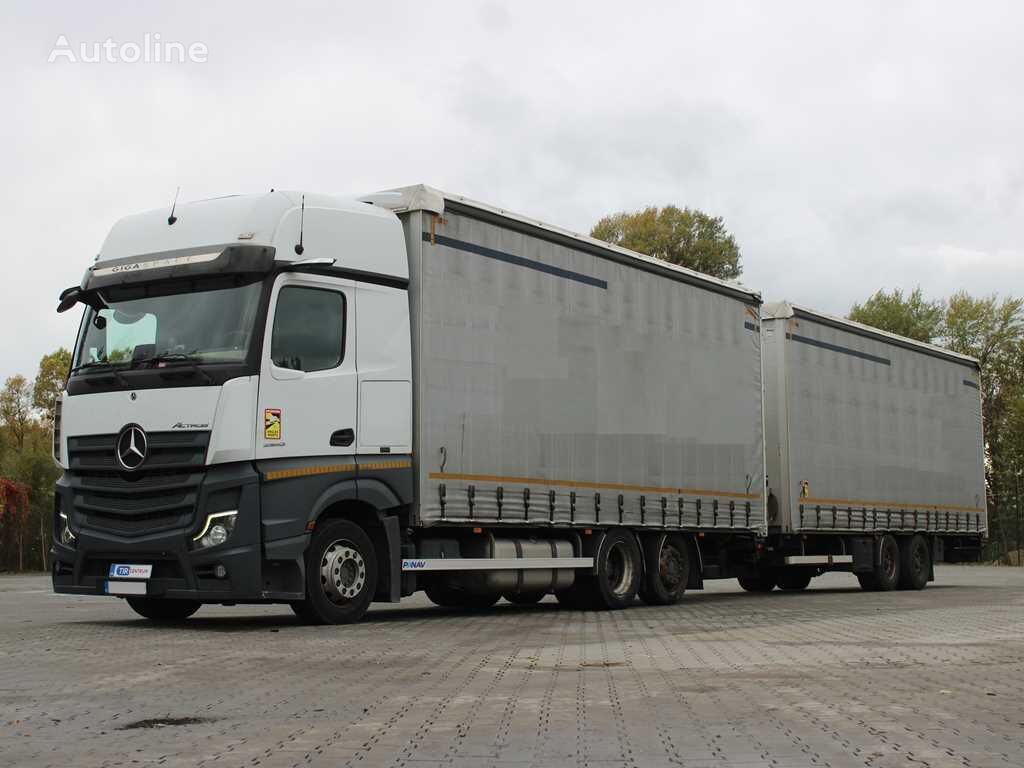 Mercedes-Benz Actros 2542 kamion sa klizna zavesa cerada + prikolica sa kliznom ceradom