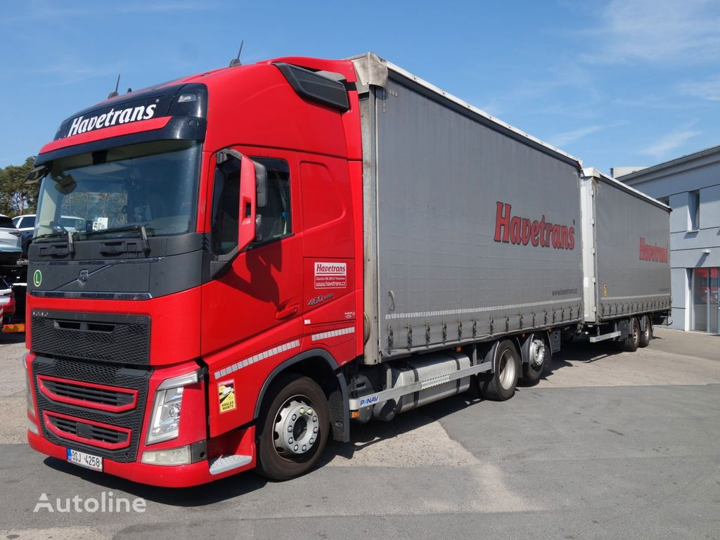 Volvo FH 460 kamion sa klizna zavesa cerada + prikolica sa kliznom ceradom