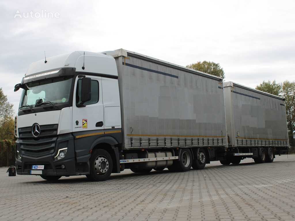 Mercedes-Benz Actros 2542 kamion sa klizna zavesa cerada + prikolica sa kliznom ceradom