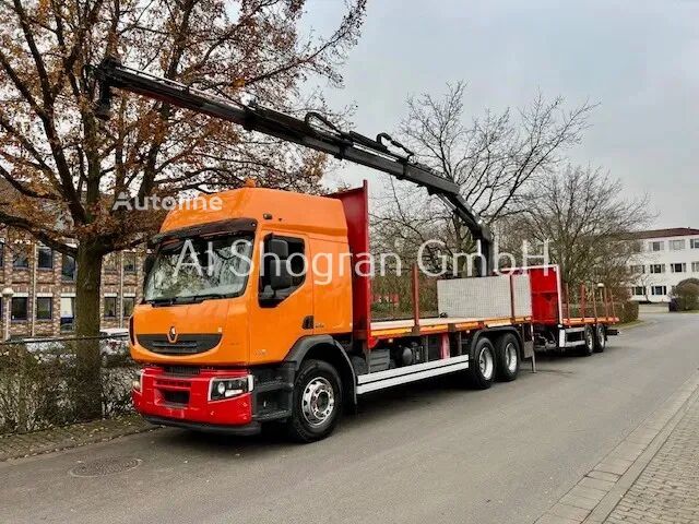 Renault Lander 430 6x2/Hiab 144 B-3 Mit Funk/Eu5/Komplettzug kamion platforma