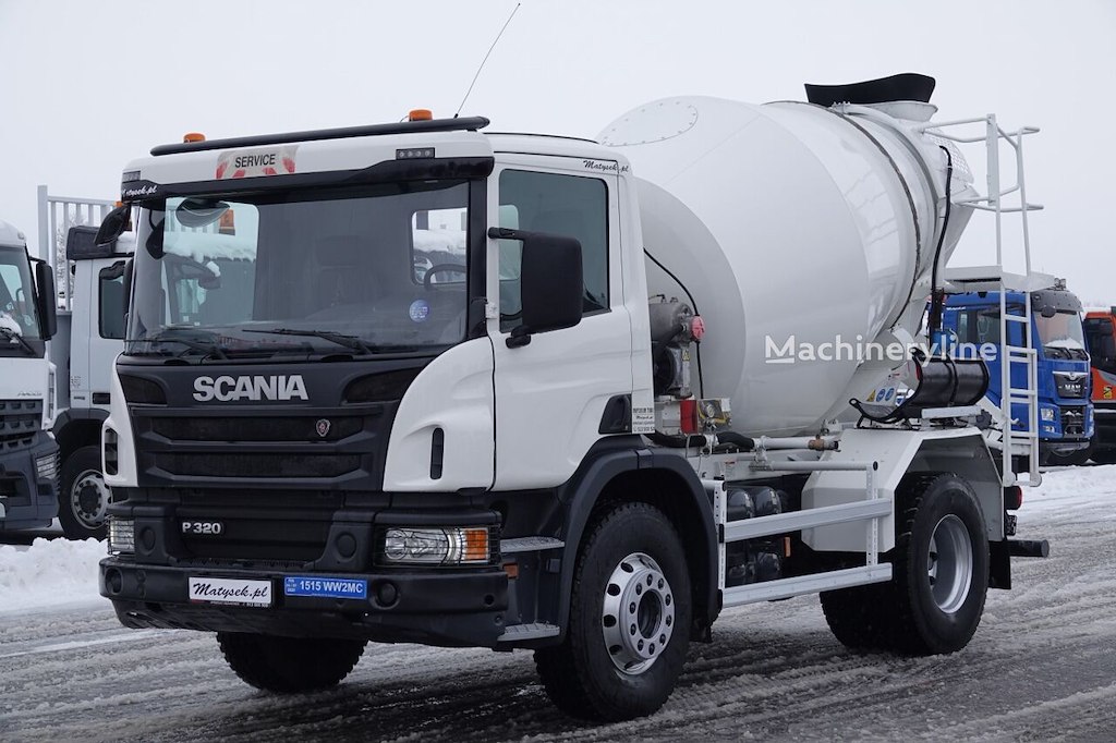 Liebherr na šasiji Scania P 320 / BETONOMIESZARKA / GRUSZKA / 6 m3 / EURO 6 kamion s mešalicom za beton