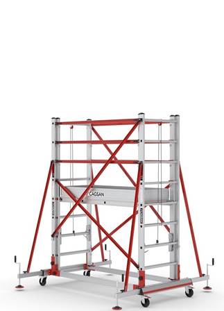 Dvodelna aluminijumska pokretna skela TeleSafe S004XLN PREMIUM, radna v. 4.55m
Dvodelne Aluminijumske Skele – S004XLN