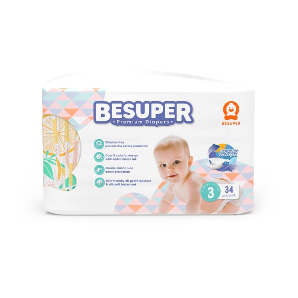 BESUPER Premium Pelene 3 (M, 6-11 kg) 34 kom