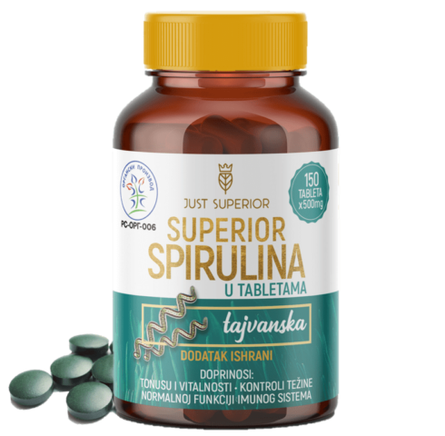 Spirulina tablete – Organska tajvanska spirulina u tabletama – 150x500mg