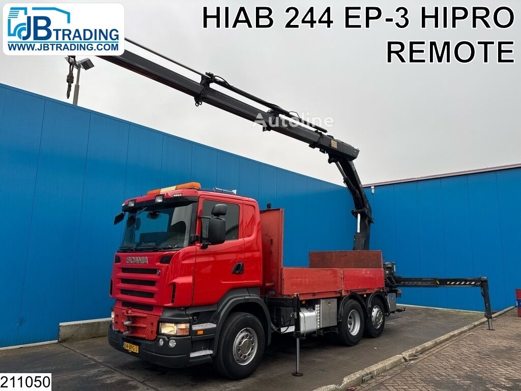 Scania R 480 6X2, Retarder, HIAB kamion s ravnom platformom