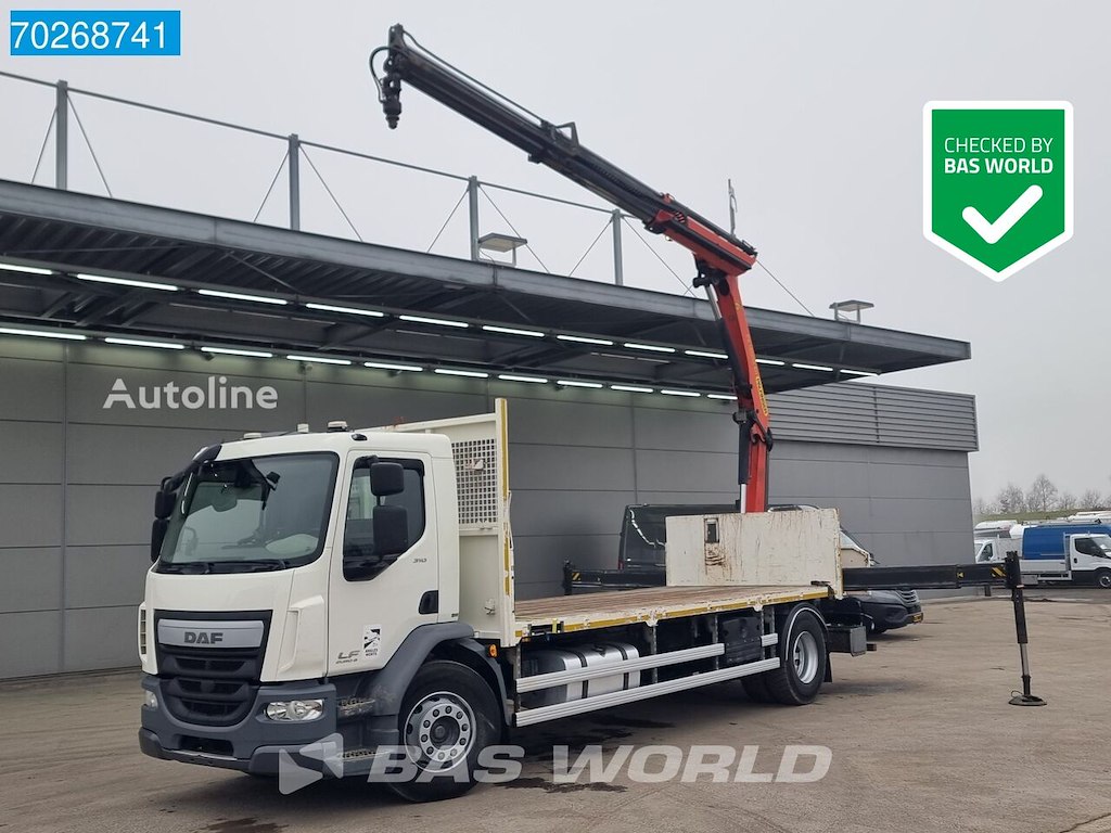 DAF LF 310 4X2 Palfinger PK14002 EH Kran Automatic Euro 6 kamion s ravnom platformom