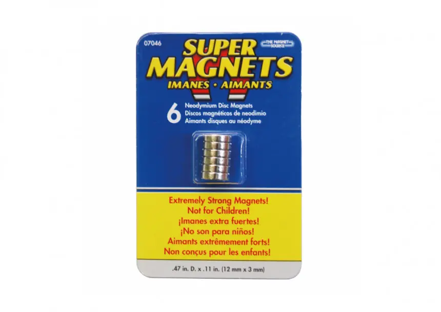Neodijumski magnet 12x3mm 6 kom. BN205017