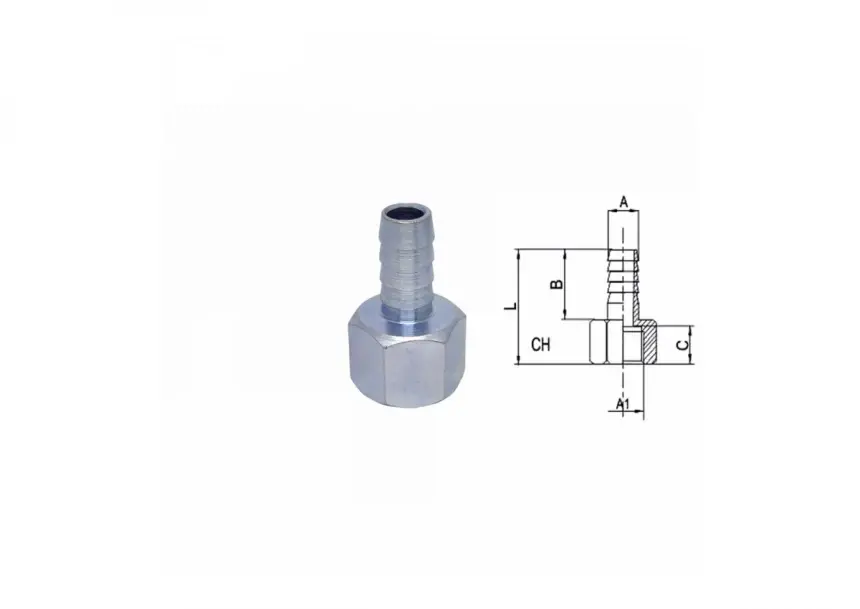 Adapter za creva 10mm ženski 3/8''