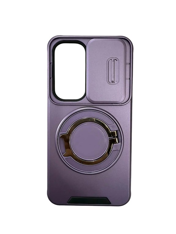 Maska Defender Ring Stand za Samsung S25 ljubicasta