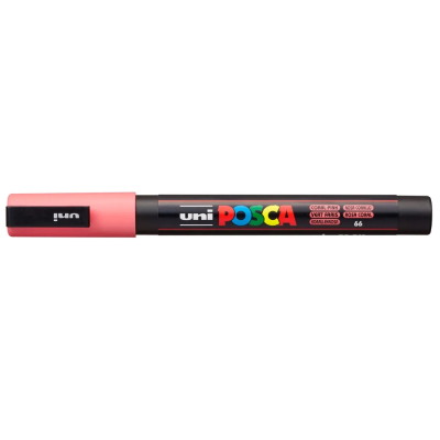 Marker Uni Posca - Roze koralno 66, 0.9-1.3 mm