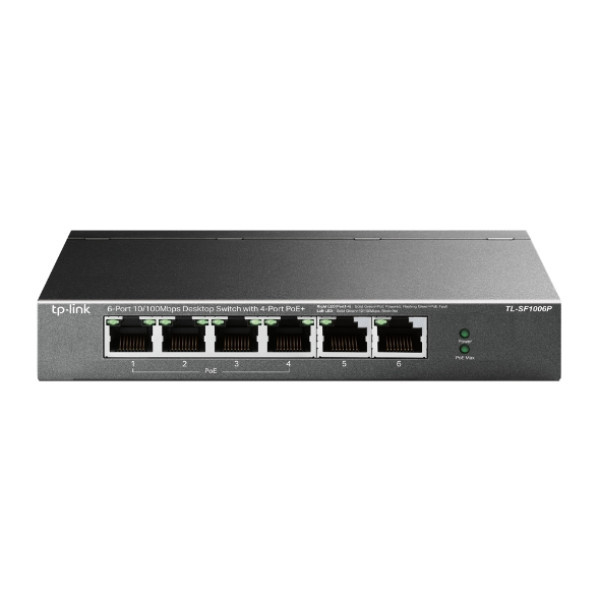 LAN Switch TP-LINK TL-SF1006P 6-port 10100 4-Port PoE+