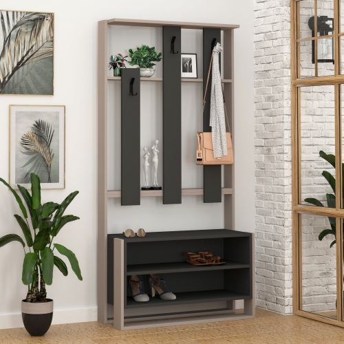 Chester - Light Mocha, Anthracite Light Mocha Anthracite Hall Stand