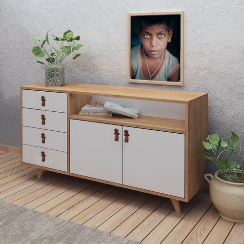 Lavina Oak White Console