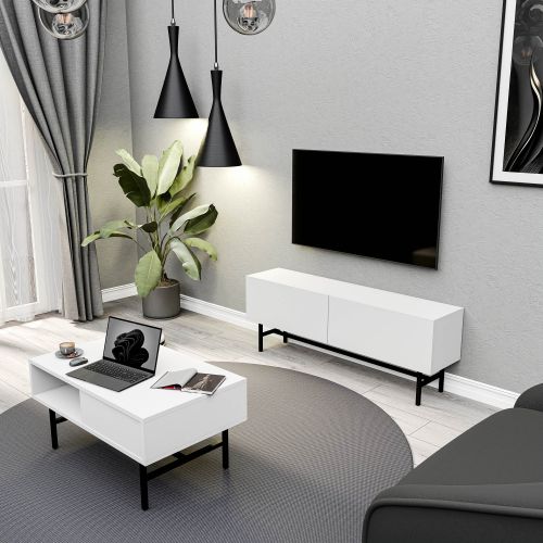 Set 4002-4202 White Living Room Furniture Set