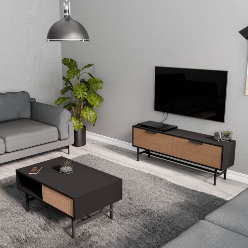 Set 4010-4210 Black Brown Living Room Furniture Set