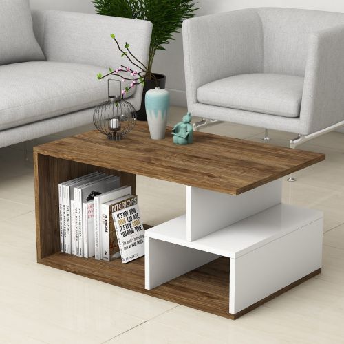 Arte 2042 Dark Walnut White Coffee Table