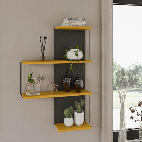 Cambel - Yellow Yellow Anthracite Wall Shelf