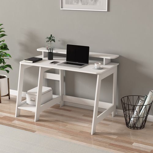 Country - White White Study Desk