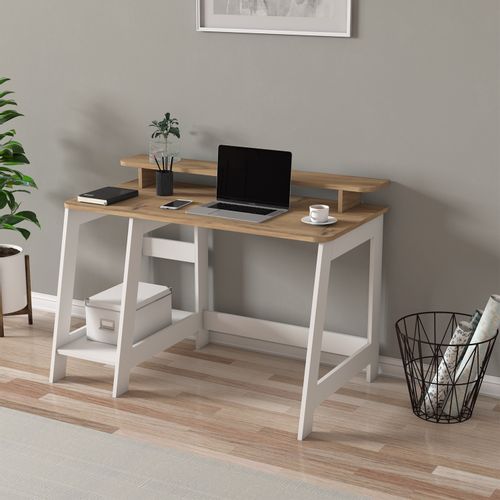 Country - White, Oak White Oak Study Desk