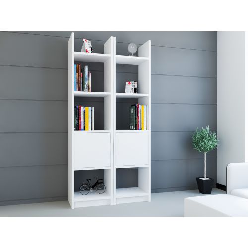 Esbi 102 - White White Bookshelf