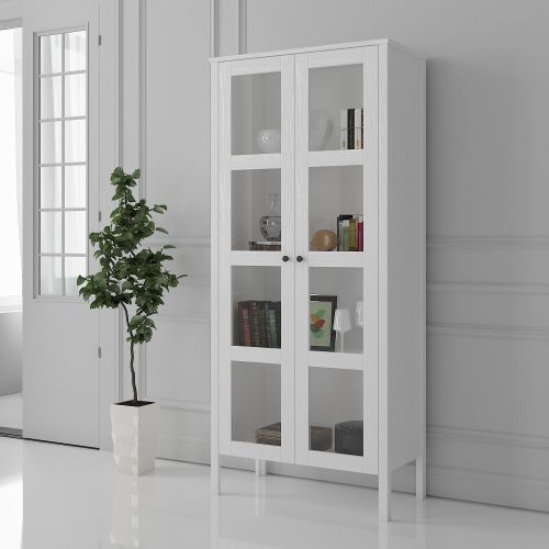 FRN-10032 Wooden White Bookshelf