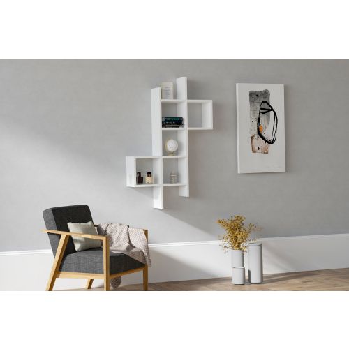 Keno - White White Wall Shelf