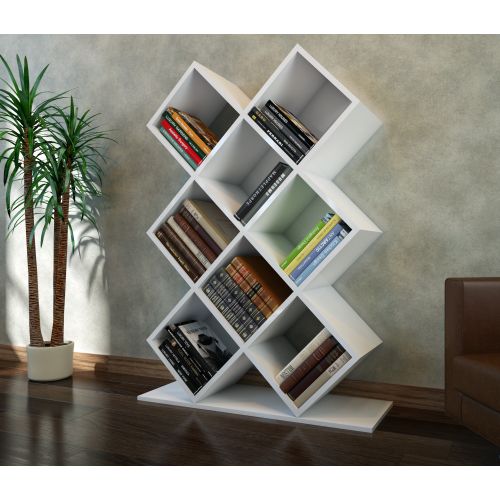 Kumsal - White White Bookshelf