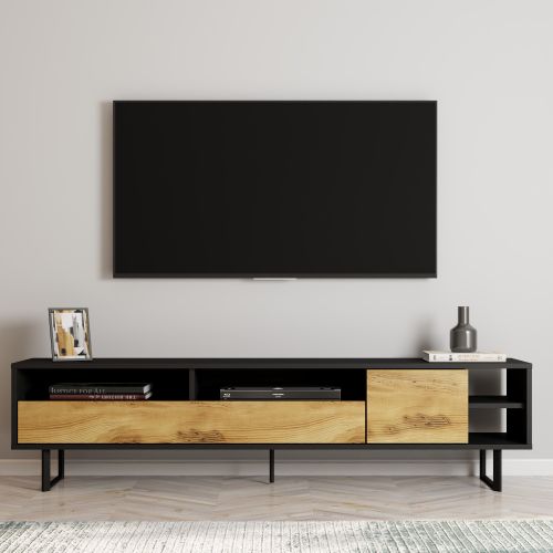 Luga - Black, Oak Black Oak TV Stand