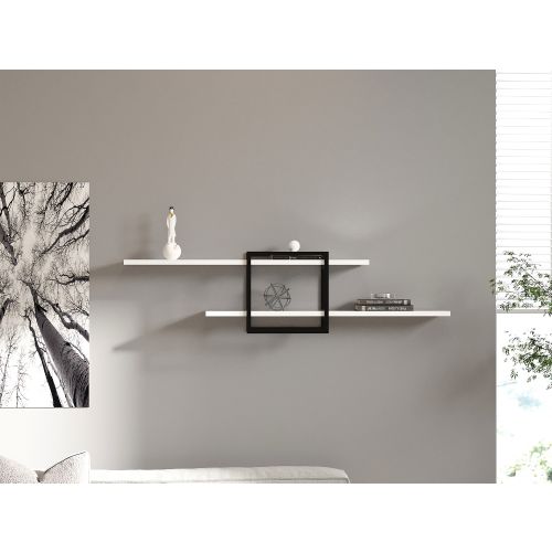 Mone - White White Wall Shelf