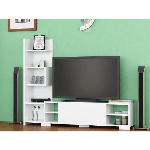 Pera - White White TV Unit