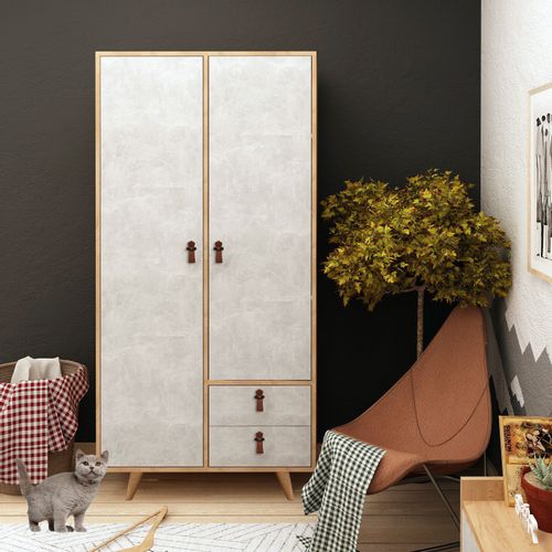 Suwon Oak Grey Wardrobe