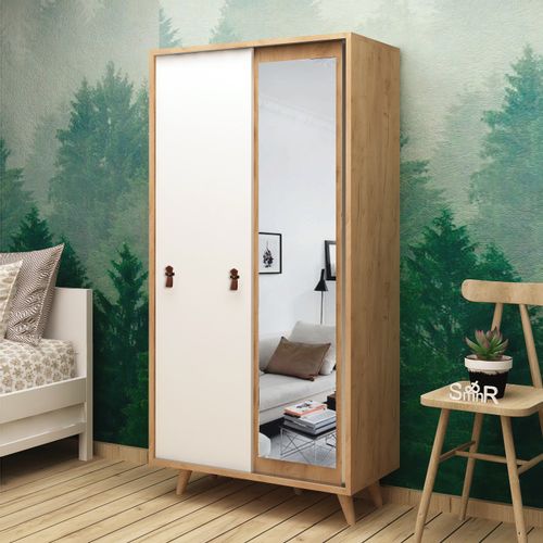 Yahha Oak White Wardrobe