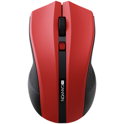 CANYON MW-5 2.4GHz wireless Optical Mouse with 4 buttons, DPI 800/1200/1600, Red, 122*69*40mm, 0.067kg