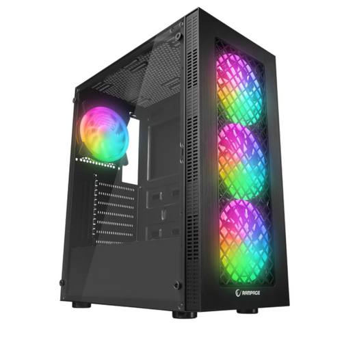 Rampage PLAID V1 Mesh Glass 4x12cm Auto RGB Kuciste