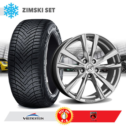 195/65 R15 SET Z VREDESTEIN + REDS K2 SIL 5/112