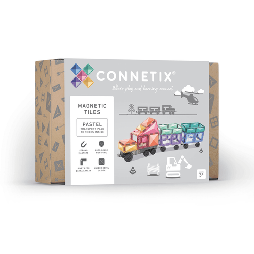 Connetix Magnetni konstruktor Pastel Transport Pack 50 delova