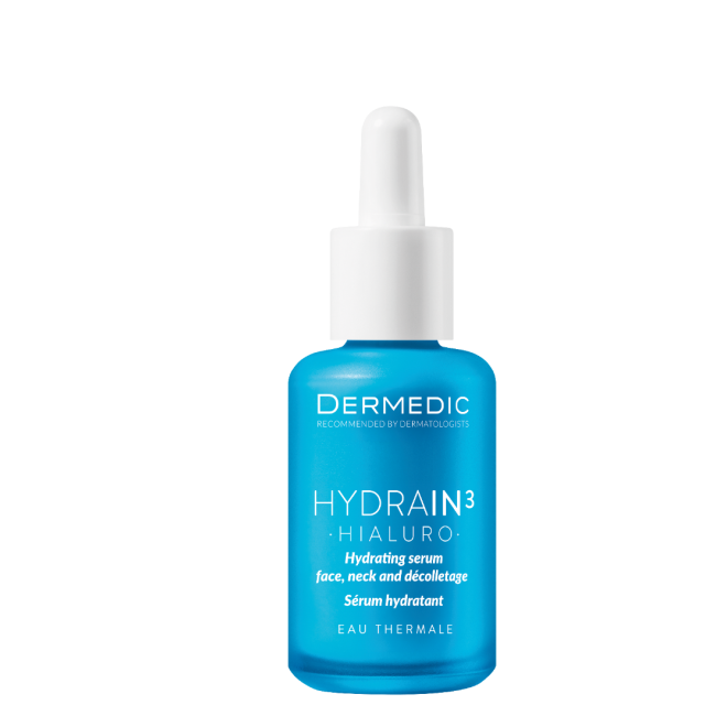 DERMEDIC HYDRAIN3 HIALURO HIDRATANTNI SERUM ZA LICE, VRAT I DEKOLTE 30 ML