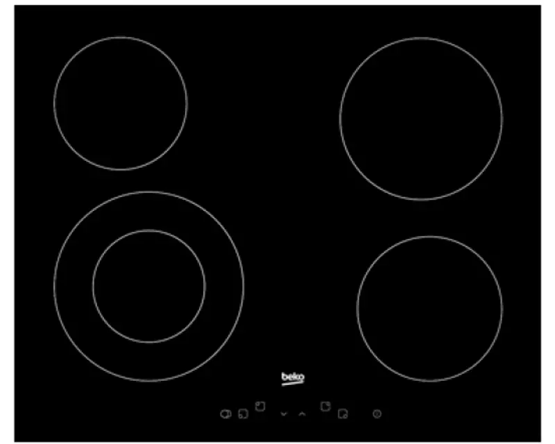 BEKO Ugradna ploča HIC 64402 X, Staklokeramička, 4 grejne zone, Crna