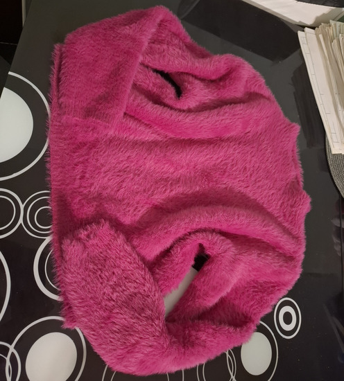 Pink mekani topao dzemper